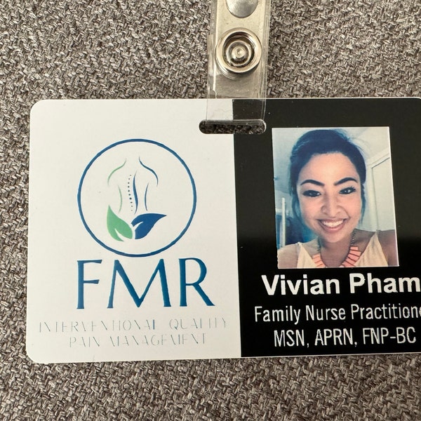 Photo ID Badge With Your Logo, Photo and Name, Strap Clip - Etsy