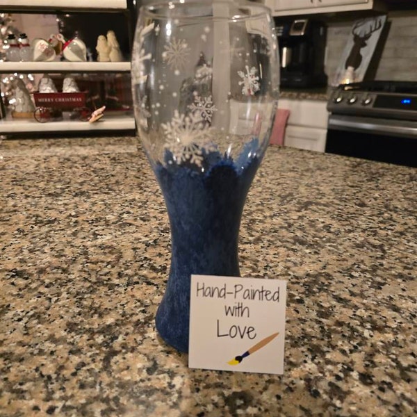 Bunny Themed Wine Glass - Hand Painted - Rabbits Having Fun & Their ...