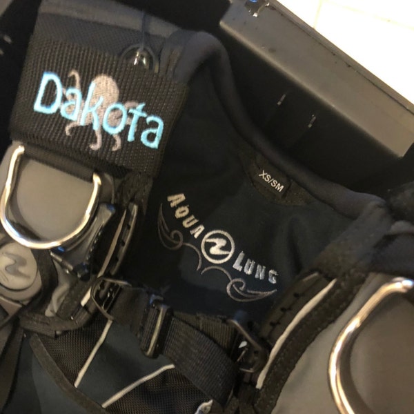 Personalized Embroidered Scuba BCD Name Tag Badge - Etsy