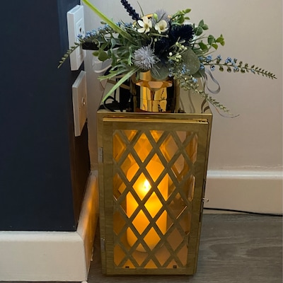 Blush and Champagne Lantern Topper - Etsy UK