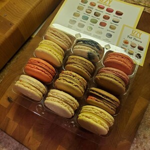 12 French Macaron Box Assorted/choose Your Flavor in Notes - Etsy