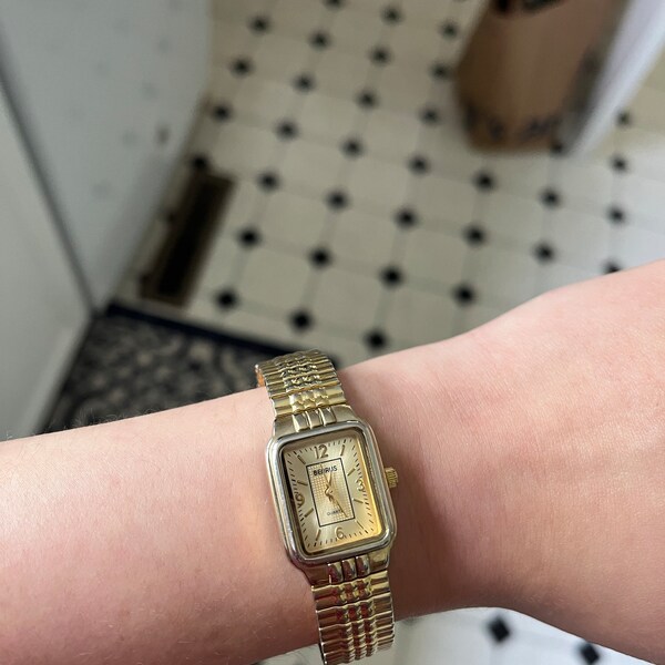 Vintage Fred Belay Interchangeable Bezel Womens Watch Round Black Dial ...