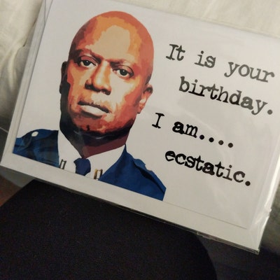 Brooklyn Nine-nine Captain Holt Birthday Card Kimwestart - Etsy