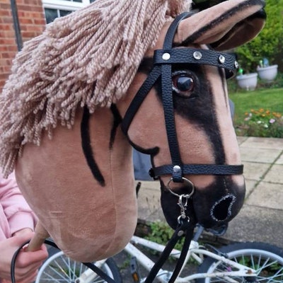 Appaloosa Hobby Horse, American Paint Horse, Yarn Mane, Bridle, Patches ...