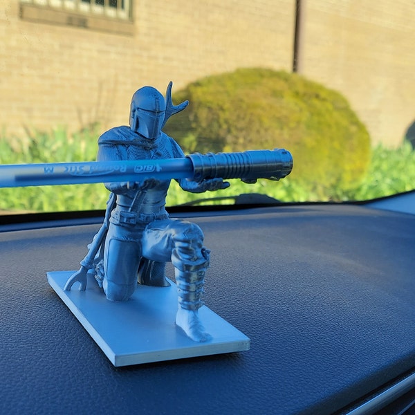 Mandalorian Pen Holder - Lightsaber Pen - Star Wars Desk Accessory ...