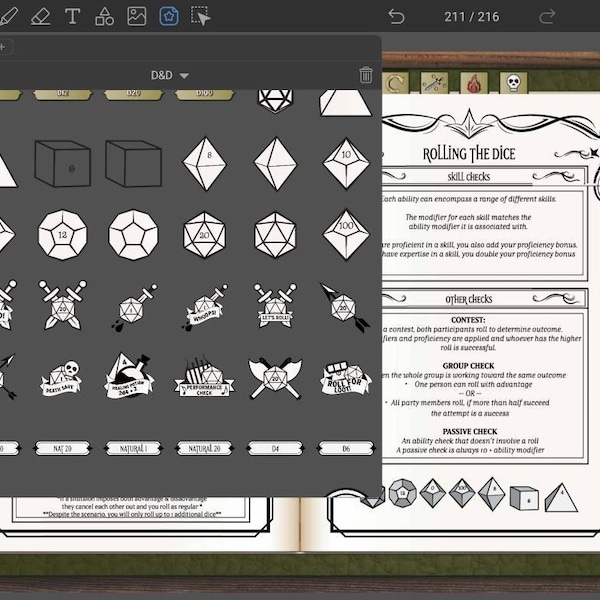DND Printable Spell Scrolls, Dungeon Master TTRPG Prop, Black & White Design, Set 4 ...
