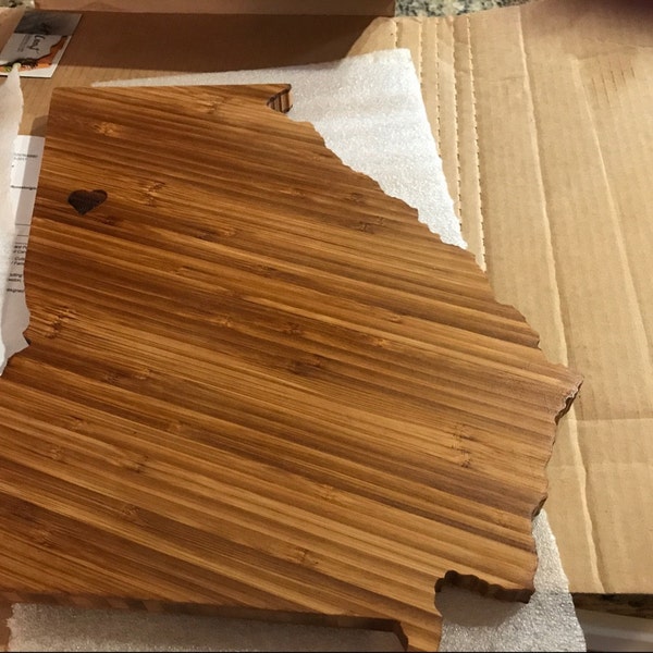 Personalized Georgia State Shaped Cutting Board | 3 Options - Etsy