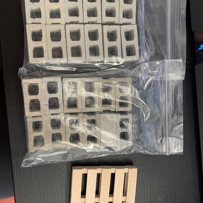 Miniature Concrete Blocks Made of Cement Premium Quality 1/12 Scale ...