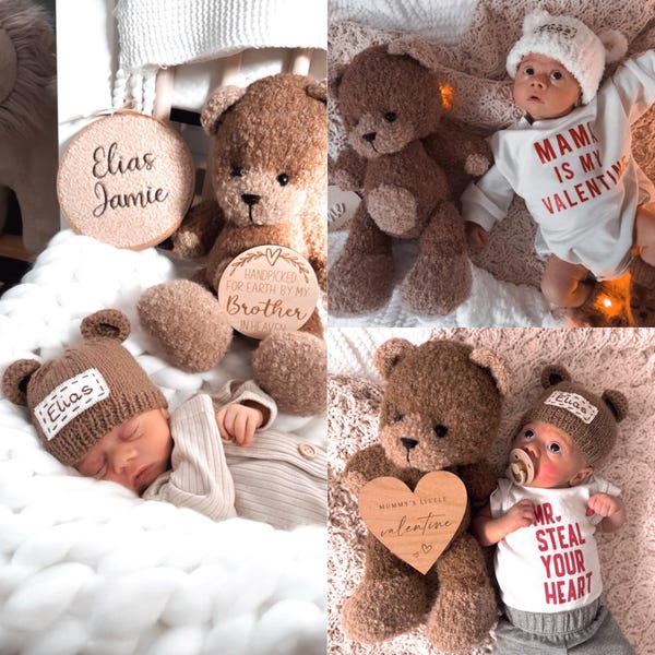 Name Tag ONLY Custom Wording Hand Embroidered Stitched Baby Hats Tags ...