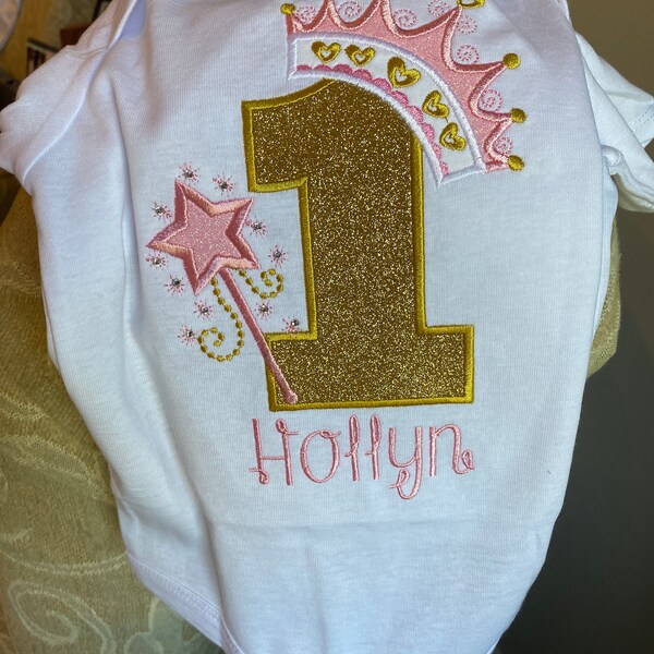 Princess Birthday Shirt, Princess Party, 1st 2nd 3rd 4th 5th 6th 7th 8th 9th Birthday, Glitter ...