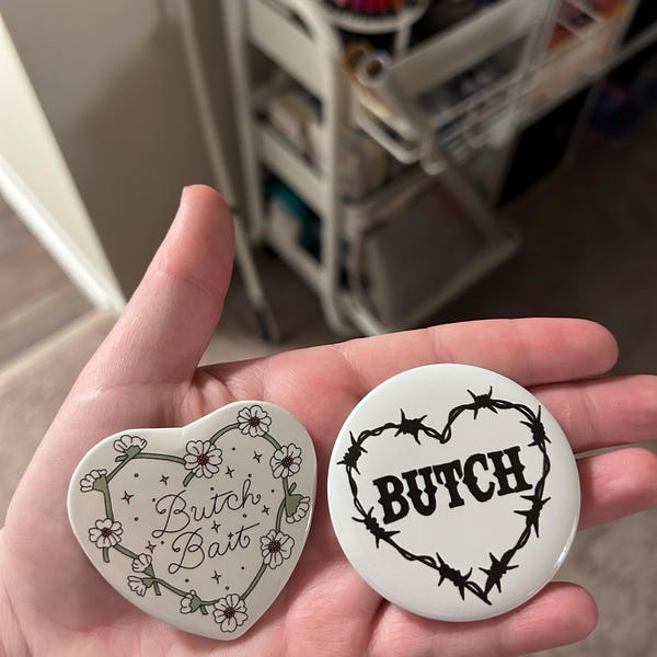 Loverboy Butch / Lovergirl Femme Duo Buttons (set of 2) - Etsy