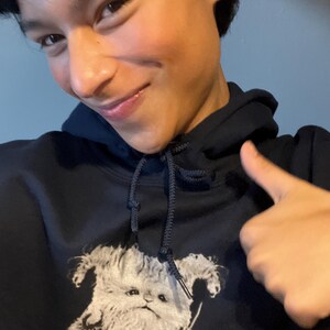 Clairo Charm Wizard Hoodie Navy Indie Y2K Tour Merch 2023 Clairo Charm Wizard Hoodie Navy Indie Y2K Tour Merch 2023