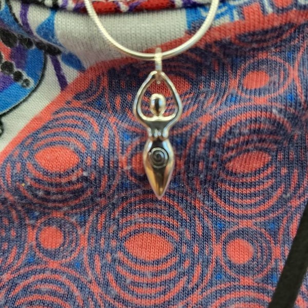Fertility Goddess Necklace, Sterling Silver Fertility Goddess Charm ...