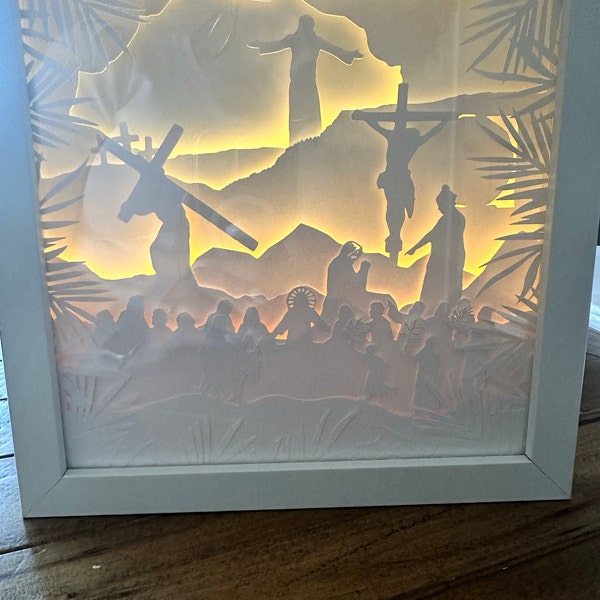 Holy Week, Cut File, 3D Shadow Box, SVG, PNG, Easter Gift, Easter ...