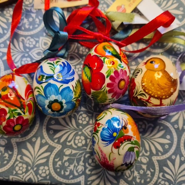 Exclusive Handmade Christmas Ornaments Set of Wood, Hand Painted ...