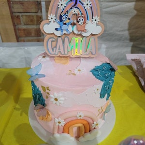 BLUEY CAKE TOPPER Bluey Themed Birthday for Her Girls Birthday Party ...