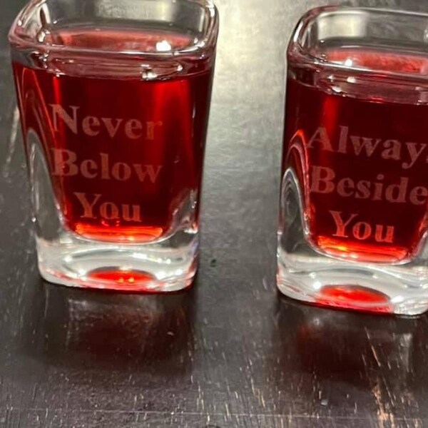 Personalized Square Shot Glass, Custom Engraved Shot Glass, Your Text ...