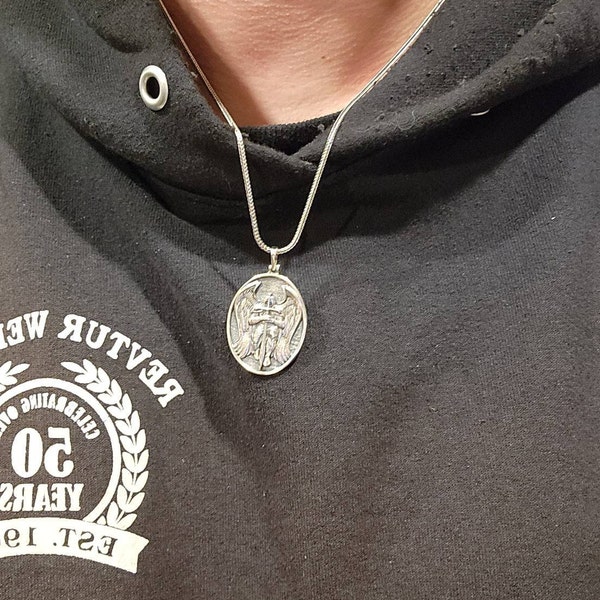 SHAMAN Medallion, 925k Sterling Silver Shaman Necklace, Pagan Talisman ...