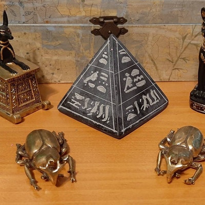 Vintage Anubis Mini Sarcophagus Box Ancient Egyptian God Anubis ...