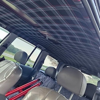 Plaid Car Upholstery Fabric - VW Golf GTI MK7- 3mm Foam - 59" - 150CM ...