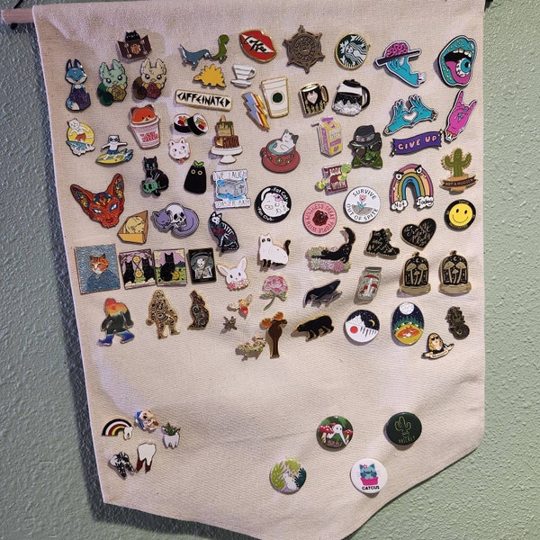 Enamel Pin Display Banner, Multiple Sizes, Badge Display, Brooch ...