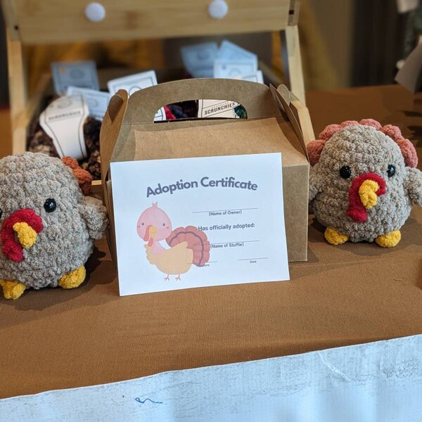 Stuffy Printable Stuffed Animal Adoption Certificate Downloadable ...