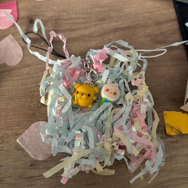 Finn and Jake Chibi Kawaii Handmade Clay Phone Charm - Etsy