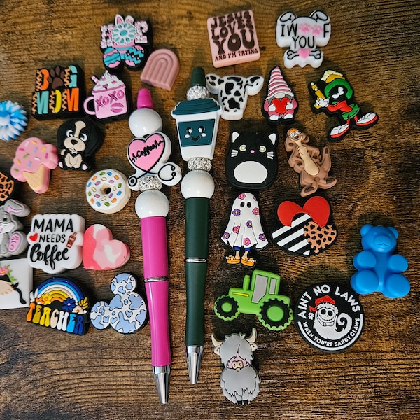 Silicone Focal Bead Grab Bag! Focal Bead Mix, Assorted Silicone Focal ...