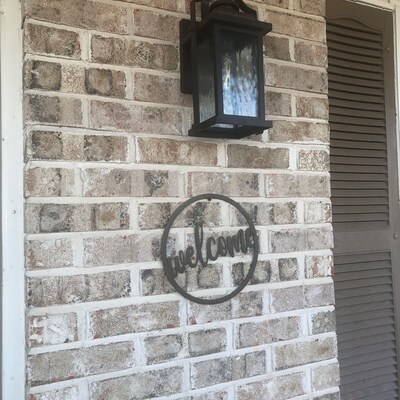 Round Welcome Metal Sign Welcome Sign for Business or Home - Etsy