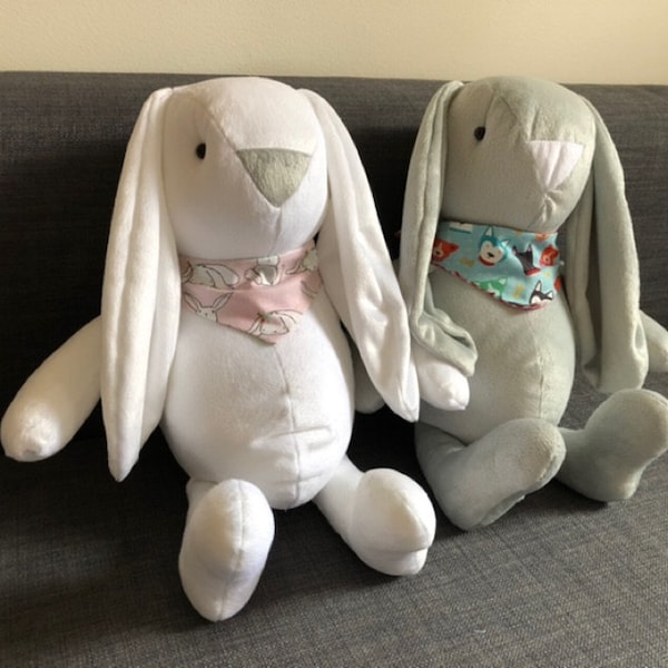 Fluffy Bunny Sewing Pattern, Soft Animal PDF Tutorial, Bunny Rabbit ...
