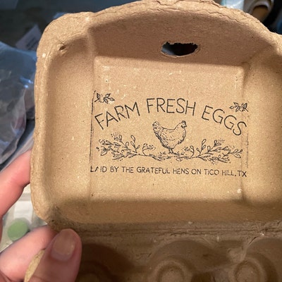 Egg Carton Stamp Personalized Egg Cartons, Chicken Coop Gift, Custom ...