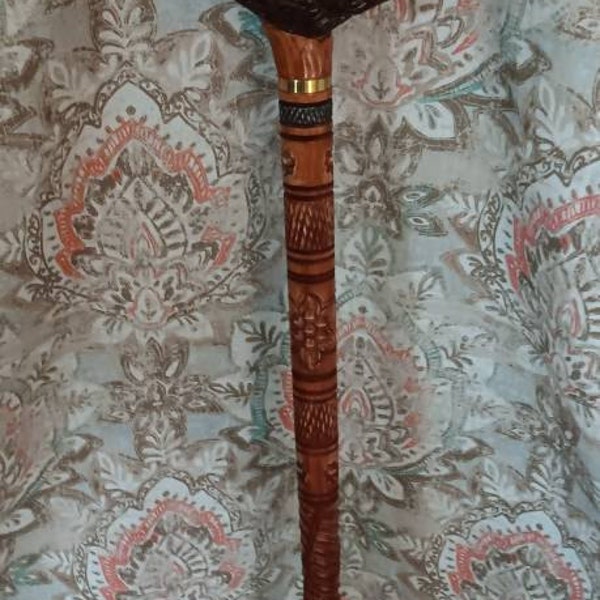 Walking Cane for Ladies Chamomile Flower, Hand-carved Pretty Cane With ...