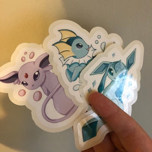 Eeveelution Sticker Set Weatherproof Stickers - Etsy