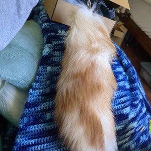Realistic Faux Fur Snow Leopard Ear and Tail Set Anime Cosplay Tail and ...