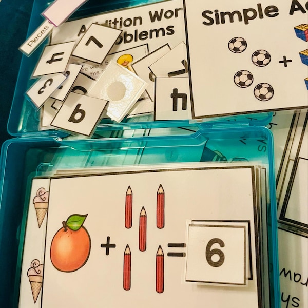 MATH Task Boxes {set One} - Etsy