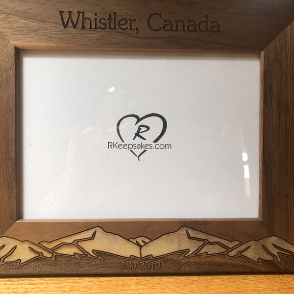 Mountains Personalized Engraved Picture Frame, Any Text - Etsy