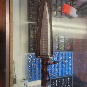 Damascus Machete With Beautiful Bone Handle Included Leather - Etsy UK