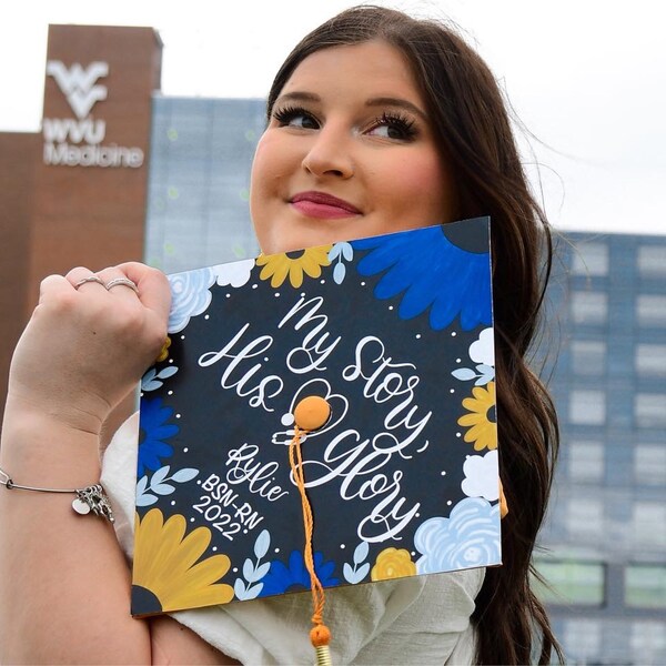 Custom "the Sharon" Graduation Cap Topper, Nursing Graduation Cap ...