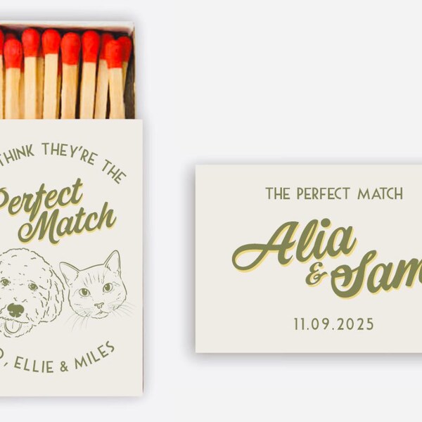 Bulk Custom Vintage Matches - Personalized Matchboxes - Favor ...
