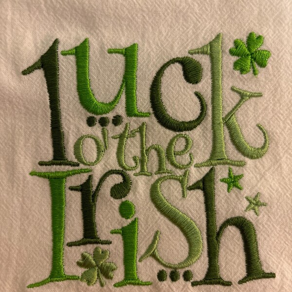 Luck of the Irish Embroidery Design - 4x4 5x7 6x10 Sizes Included - St ...