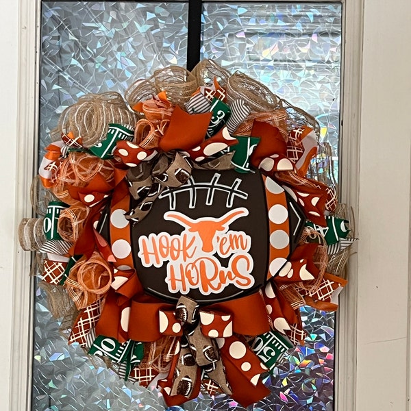 Personalized Football Door Wreath Choose Your Team and Colors: Fall ...