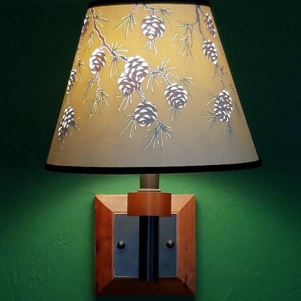 Clip Top Cut and Pierced Pine Cone Branch Paper Lamp Shade-lampshade ...