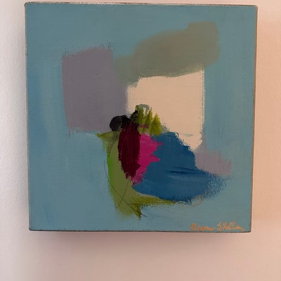 Abstract Art Original Painting Extra Large Focal Point Green Blue Rust ...