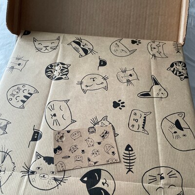 Cute Cat Wrapping Paper & Tag. High Quality, 100% Recyclable Cats ...