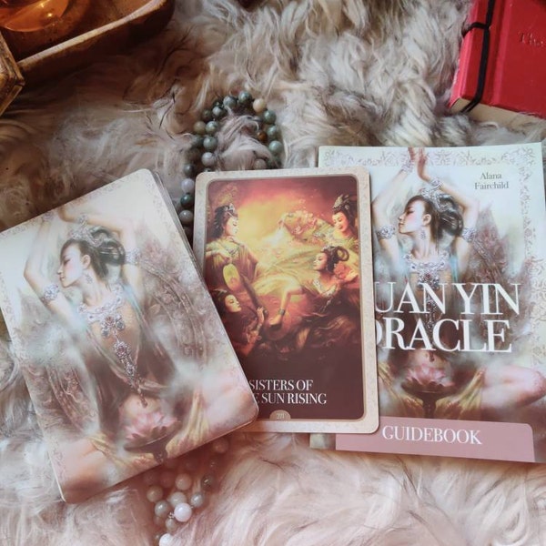 Kuan Yin Oracle Cards & Guidebook Set Tarot Card Deck Book Kit Fantasy ...