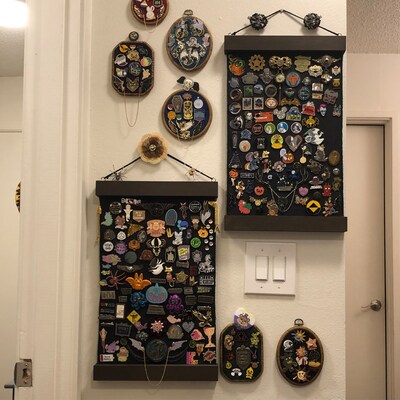 Pin Badge Display / Blank Canvas Wall Hanging / Enamel Pin Holder / HTV ...