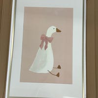 Silly Goose Wall Art Cute Goose Poster Beige Nursery Decor Farm Animal ...