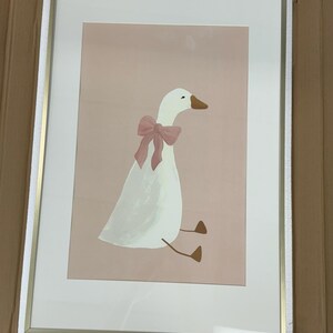 Silly Goose Wall Art, Cute Goose Poster, Pink Girl Nursery Decor, Farm ...