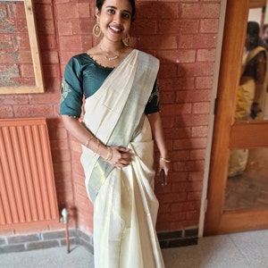 Onam Special Tissue Set Saree With Stitched/non Stitch Blouse Shirt ...
