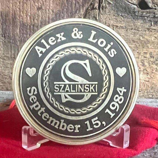 Personalized Wedding Challenge Coin - Etsy